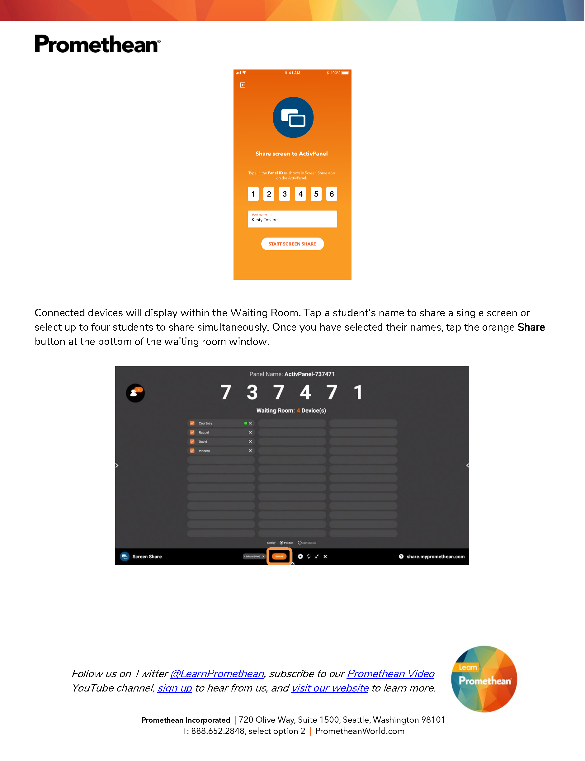 Promethean Screen Share – St. Ambrose University